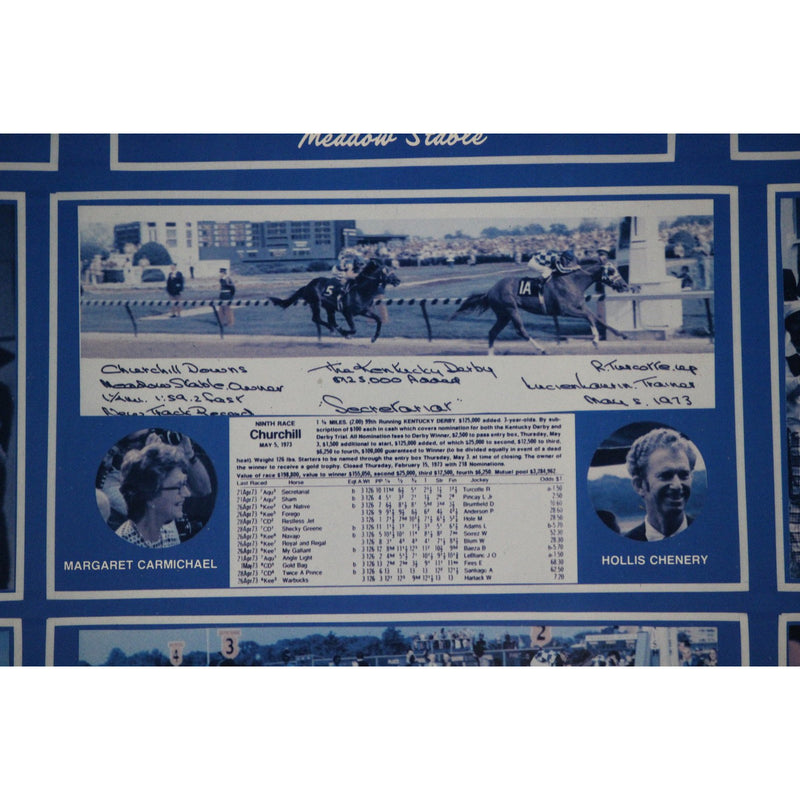"Triple Crown Secretariat" 1973 Poster Inscribed by Jockey Ron Turcott