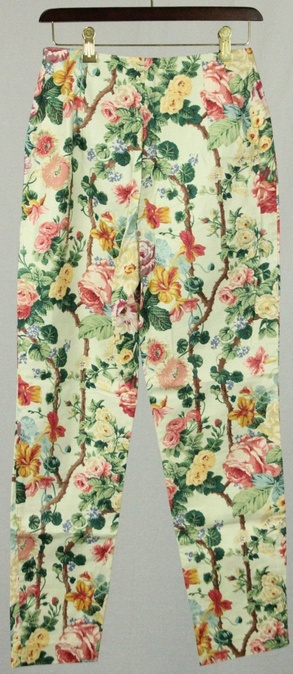 "Steven Stolman x Scalamandré Glazed Floral Chintz Lady's Slacks" Sz: