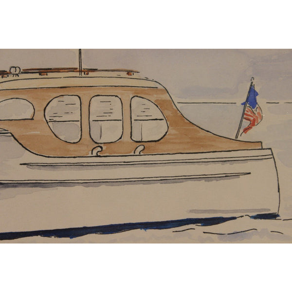 'Nancy Jean' Boating Watercolor (SOLD)