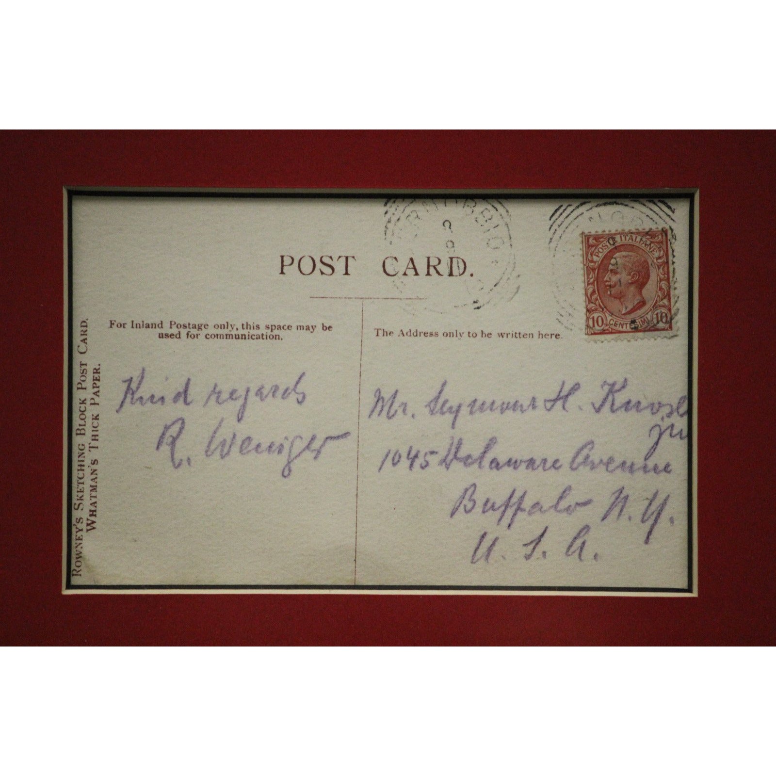 5 Postcard Drawings from Italy