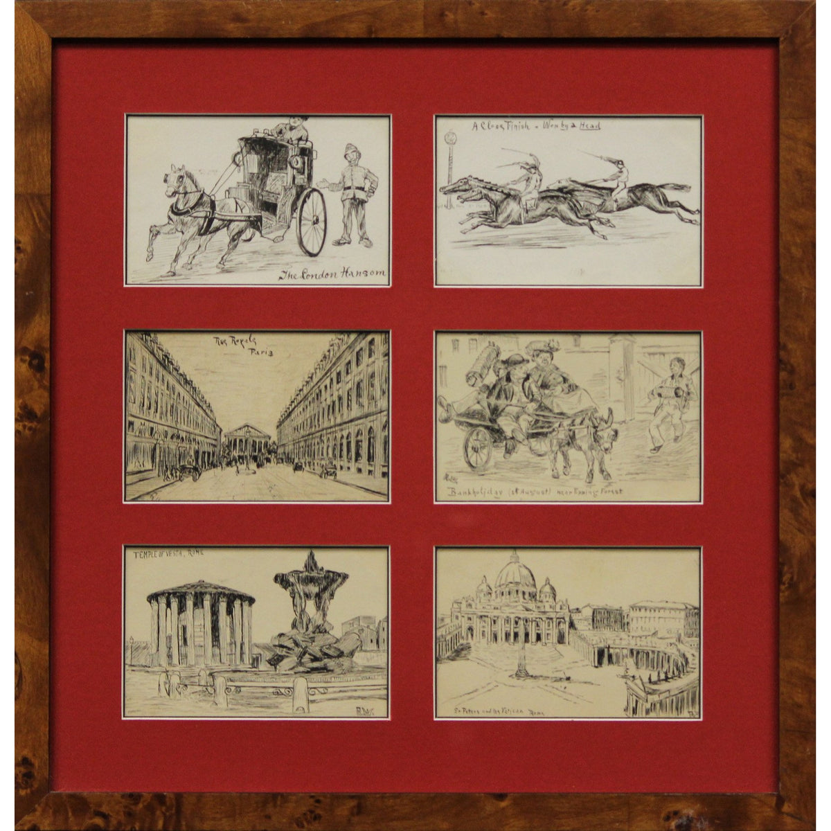 Set x 6 Postcard Drawings