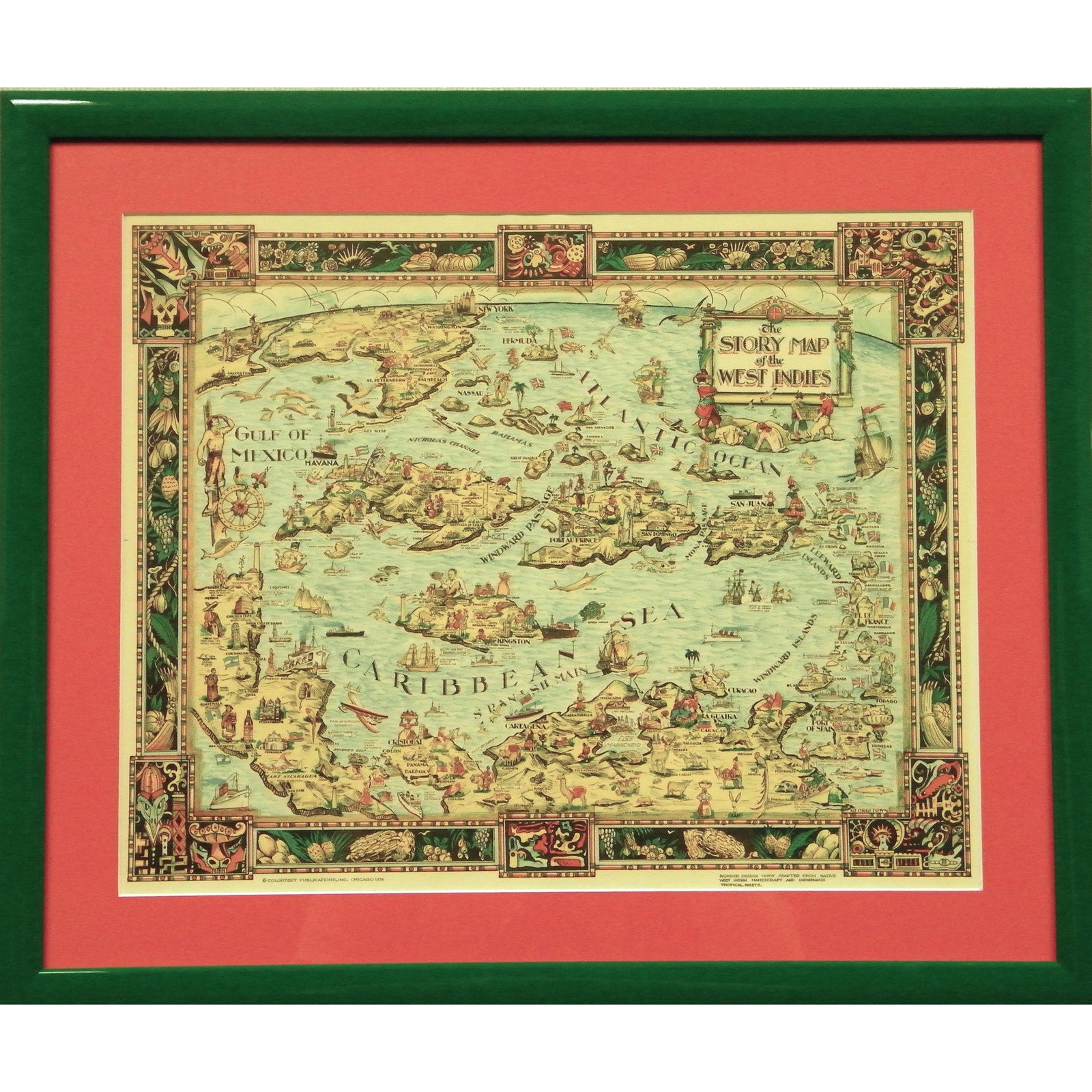 "The Story Map Of The West Indies" 1936