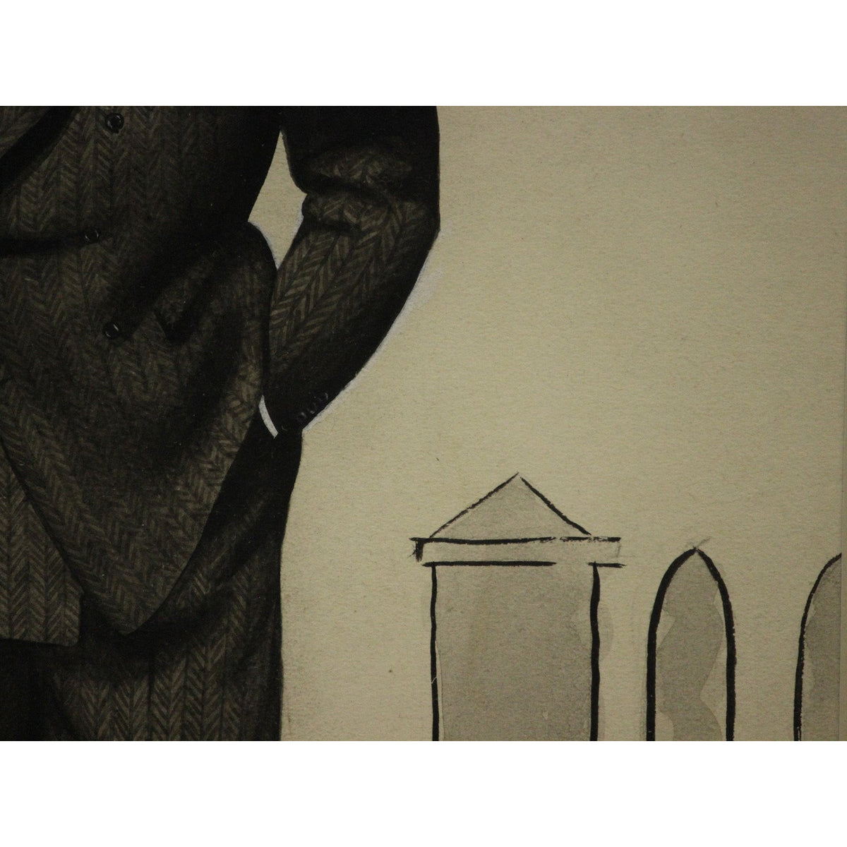 "Dapper Gent" 1938 Watercolour by Alex Berger (SOLD)