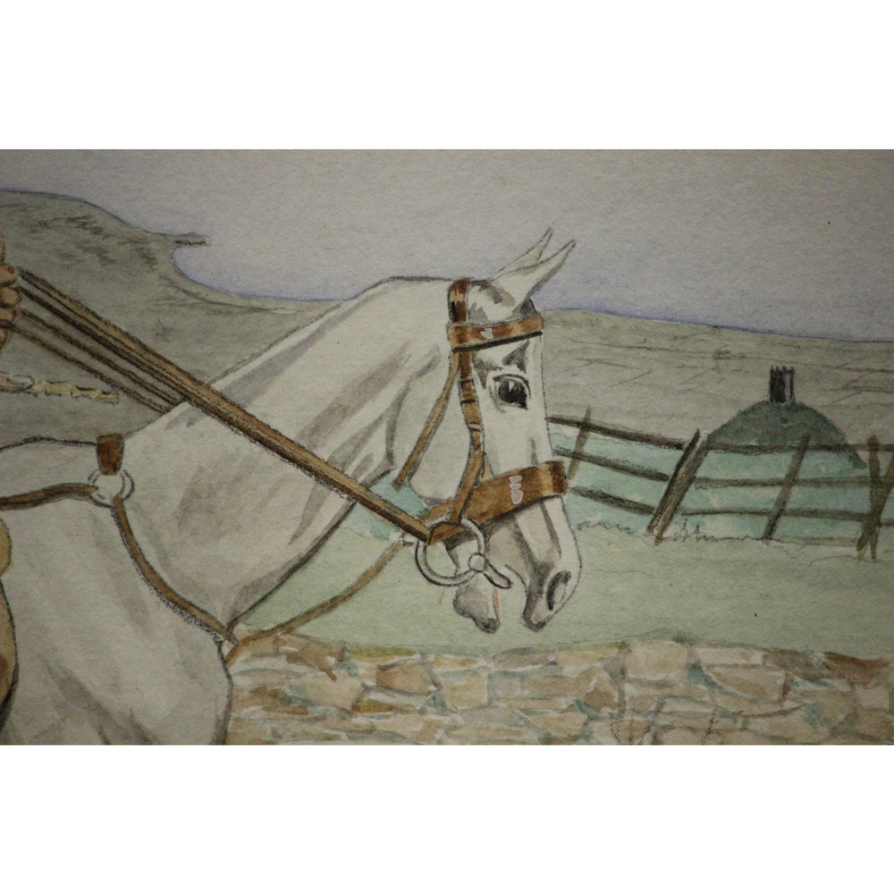 "Natty Equestrian" 1918 Watercolour (SOLD)