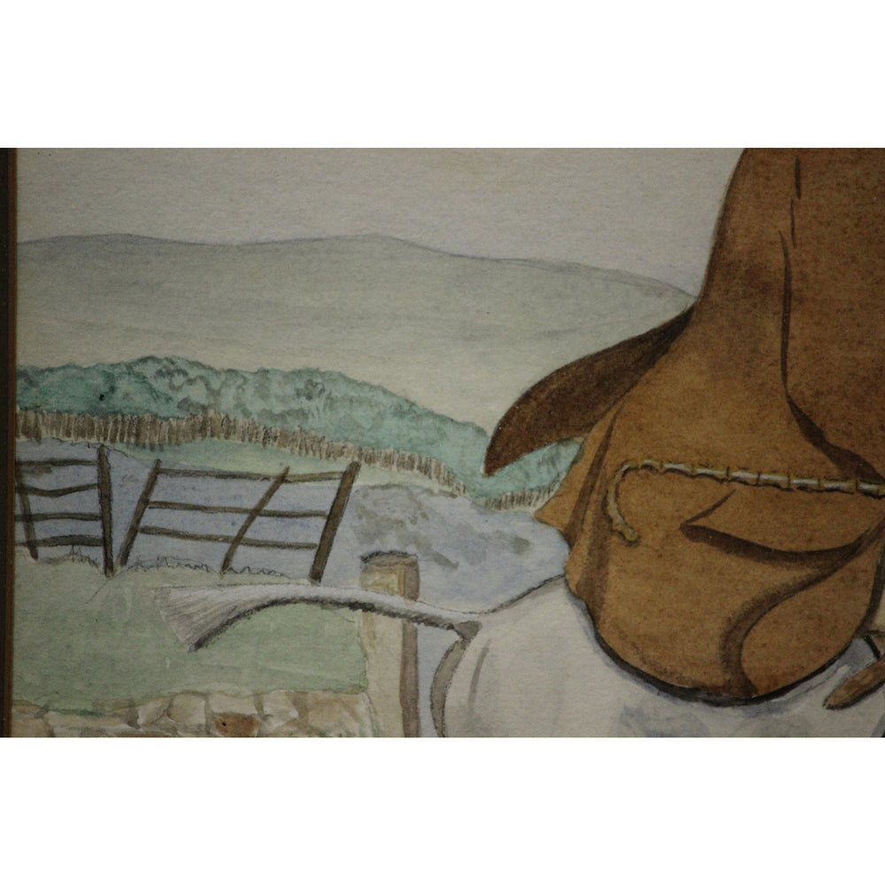 "Natty Equestrian" 1918 Watercolour (SOLD)