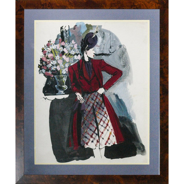 Jean Pages for Vogue Magazine 1938 Original Watercolour "Portrait of a