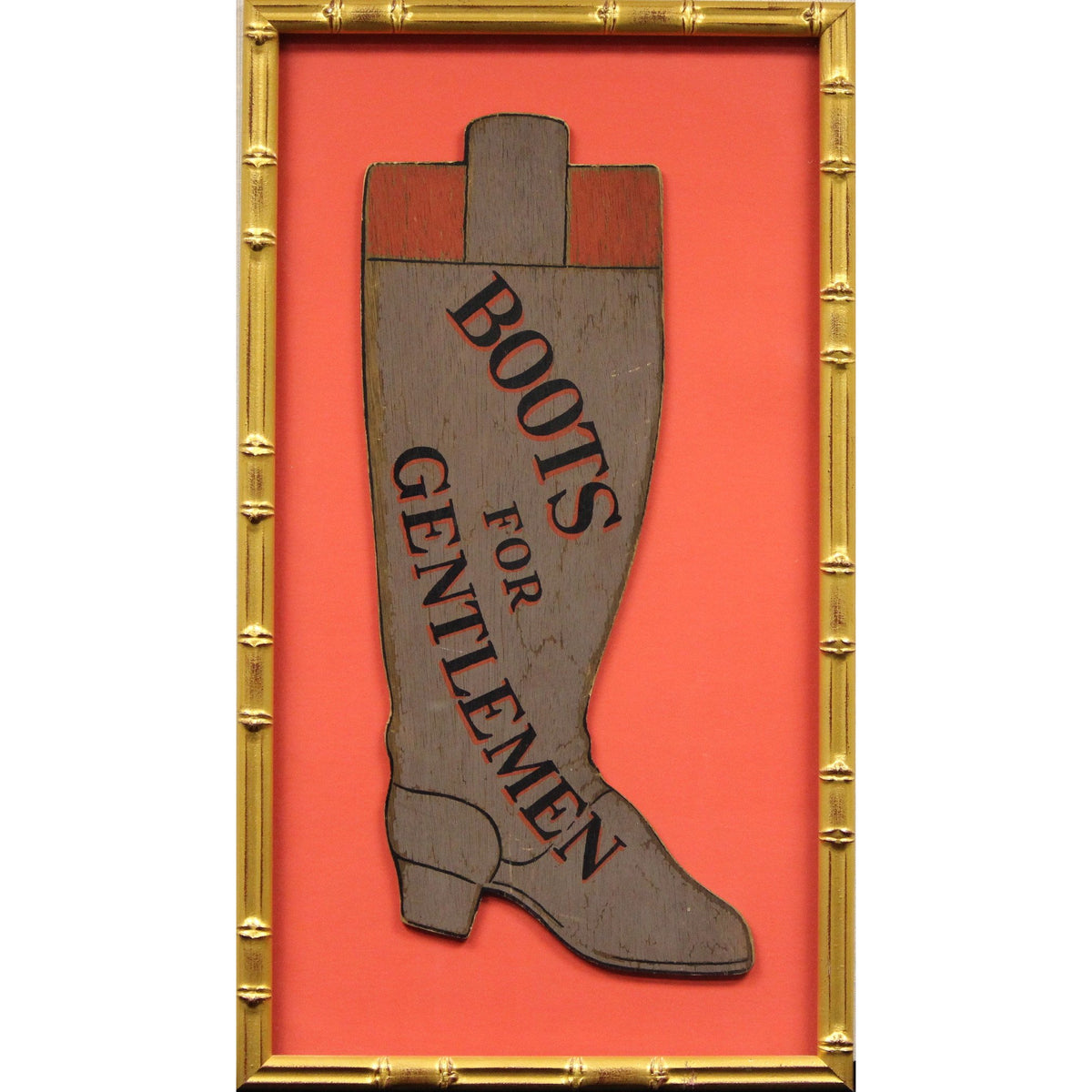 "Boots For Gentlemen" Wood Advert Sign