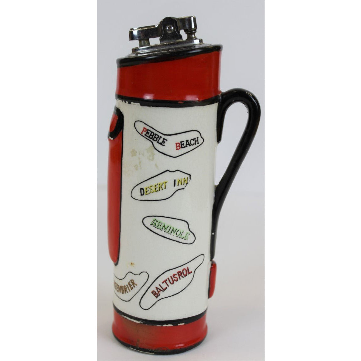 "Golf Bag c1950s Ceramic Lighter"