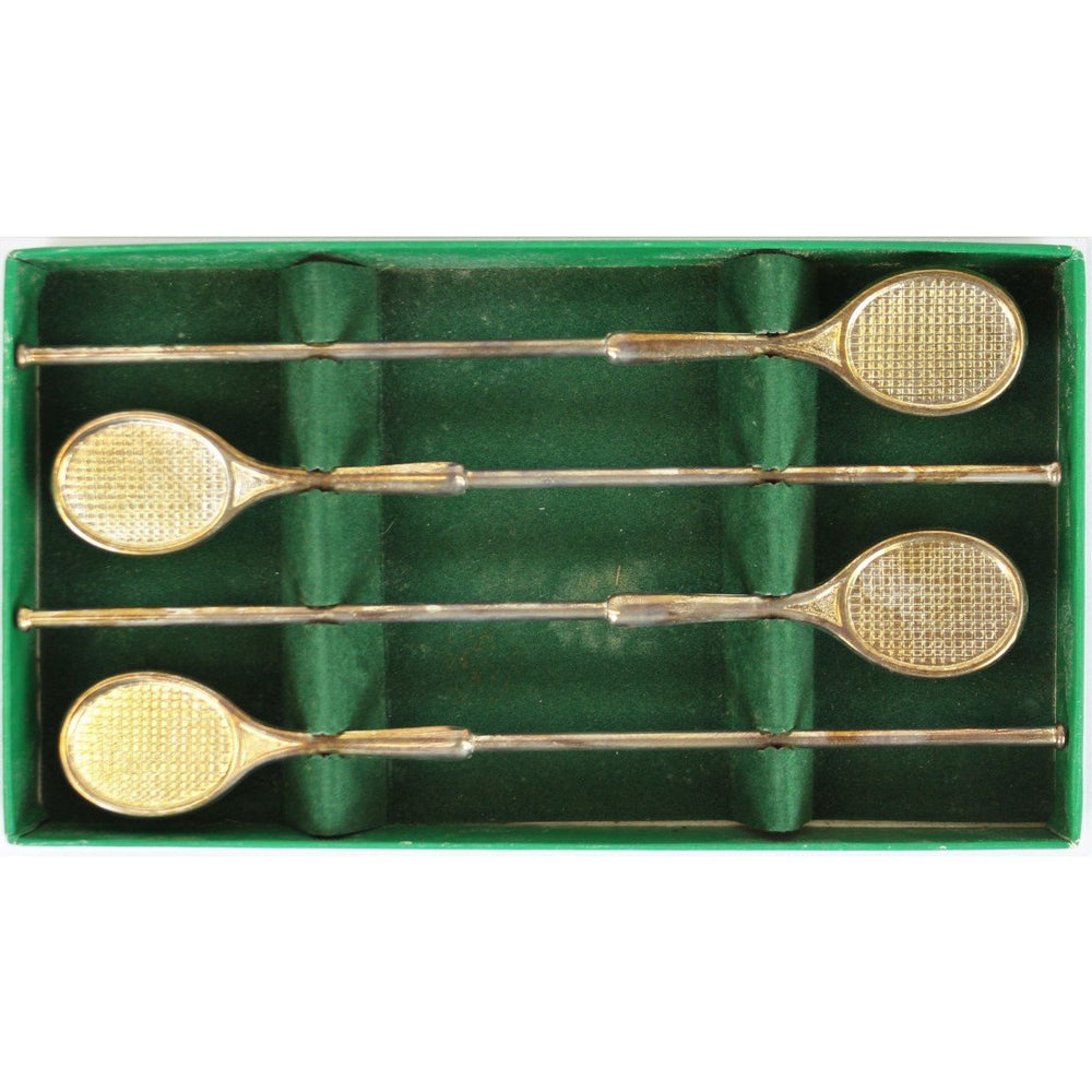 Boxed Set x 4 Mixed Doubles Silver Plated Sippers