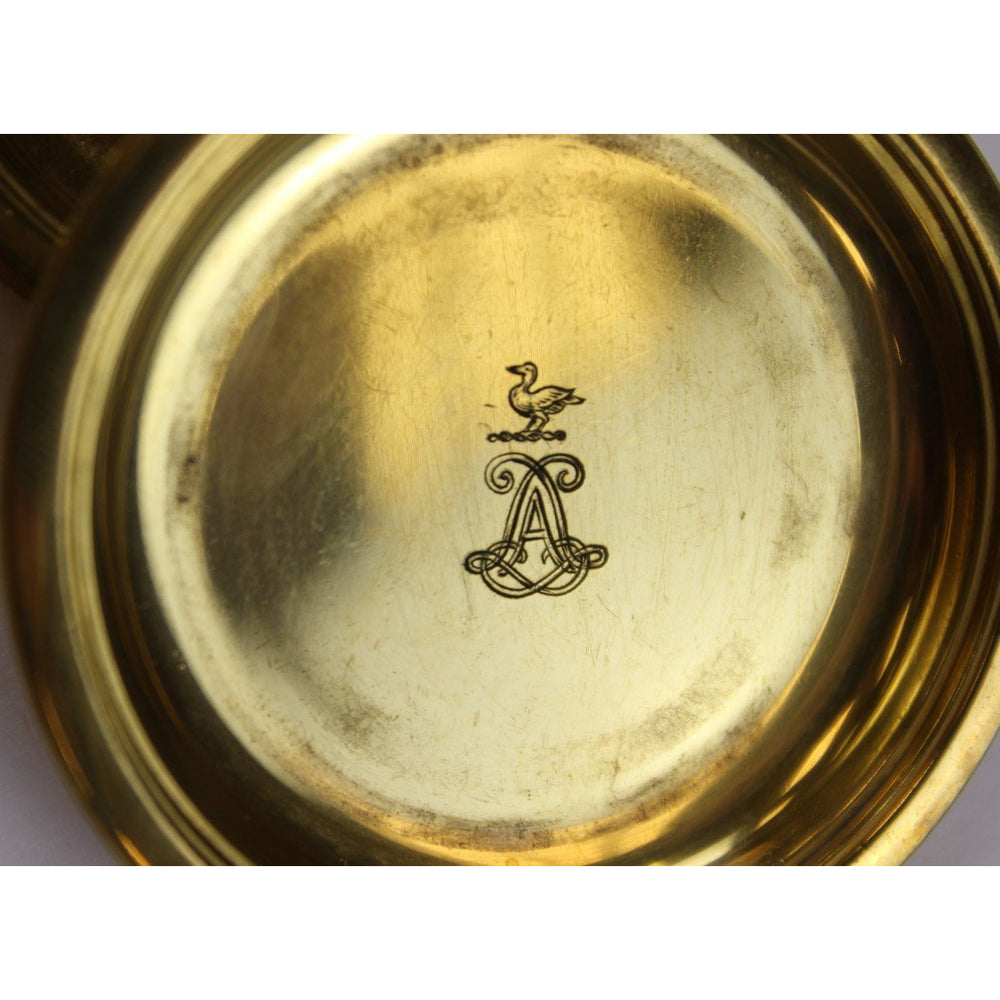 Set of 5 'A' Brass French Coasters