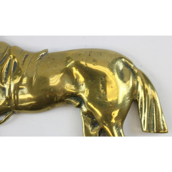 English Brass Horse Relief