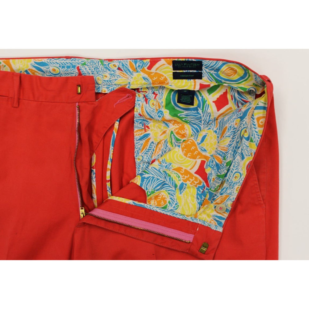 'Lilly Pulitzer Red Poplin Trousers' Sz: 38"W