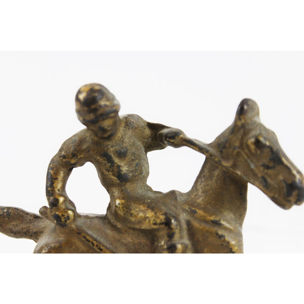 Polo Player Bronze 1930s Bookends