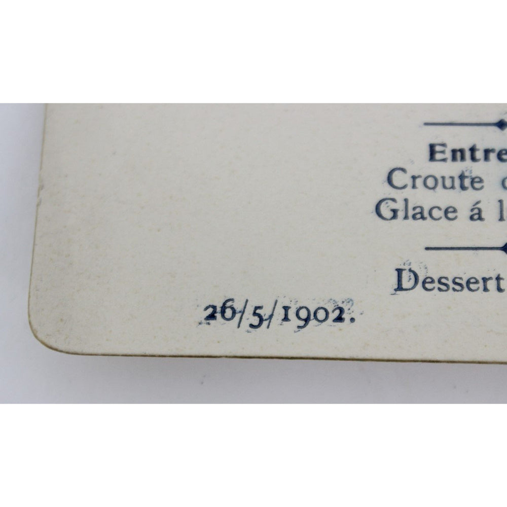 1902 Diner Parisien St James Restaurant Menu Card