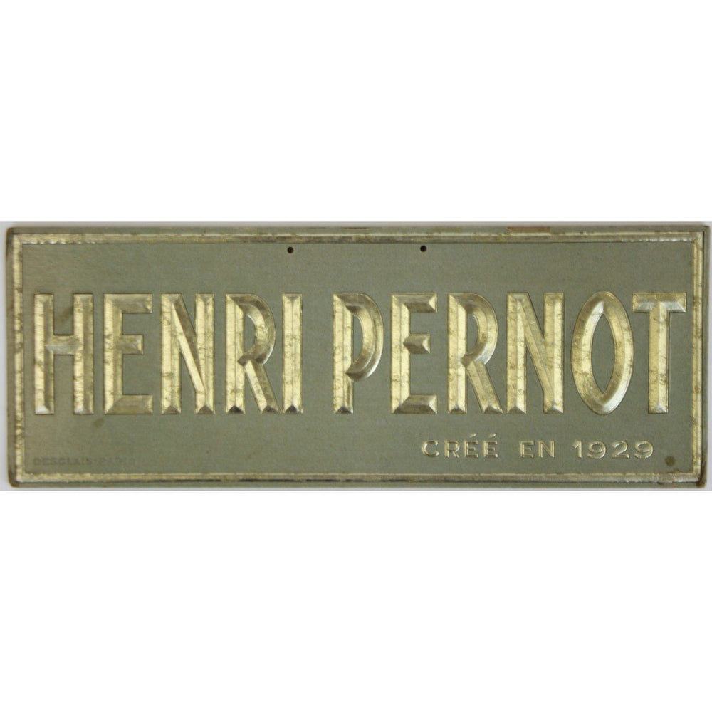 "Henri Pernot Cree En 1929" Signage Card