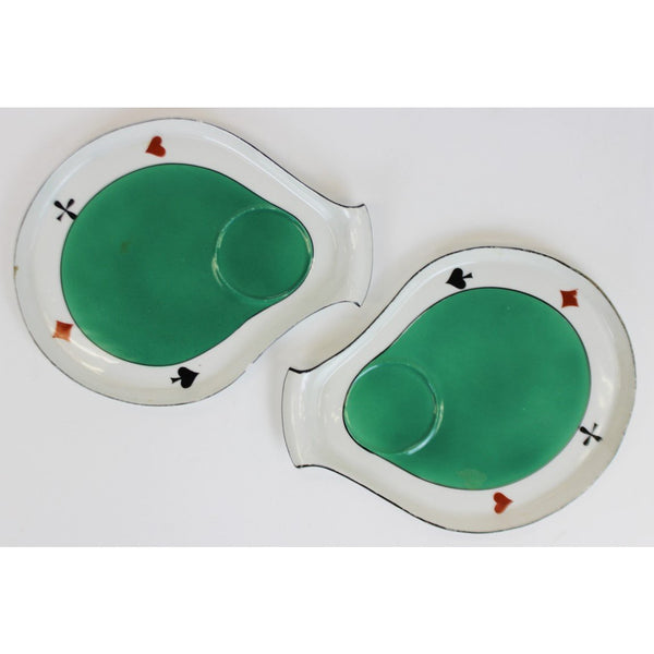 'Pair of 'Gaming Card' Dish/ Trays Made in Bavaria Germany'