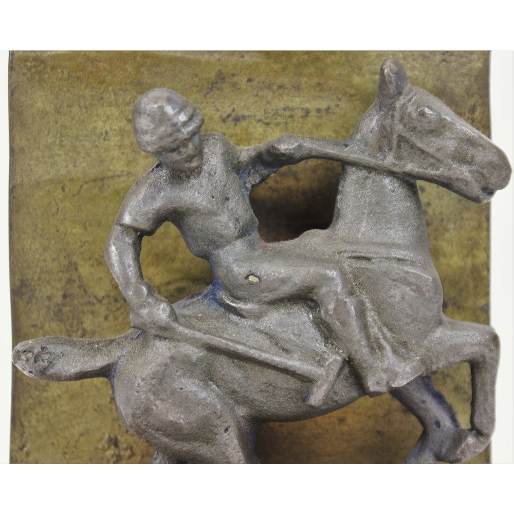 "Pair Of Bronze c1930s Polo Player Bookends"