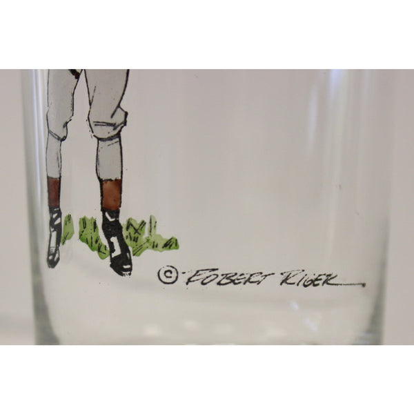 'Set of 10 Robert Riger Green Hand-Painted Jockey Highball Glasses'