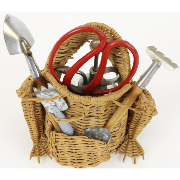 Wicker Frog 6pc Garden Tool Set