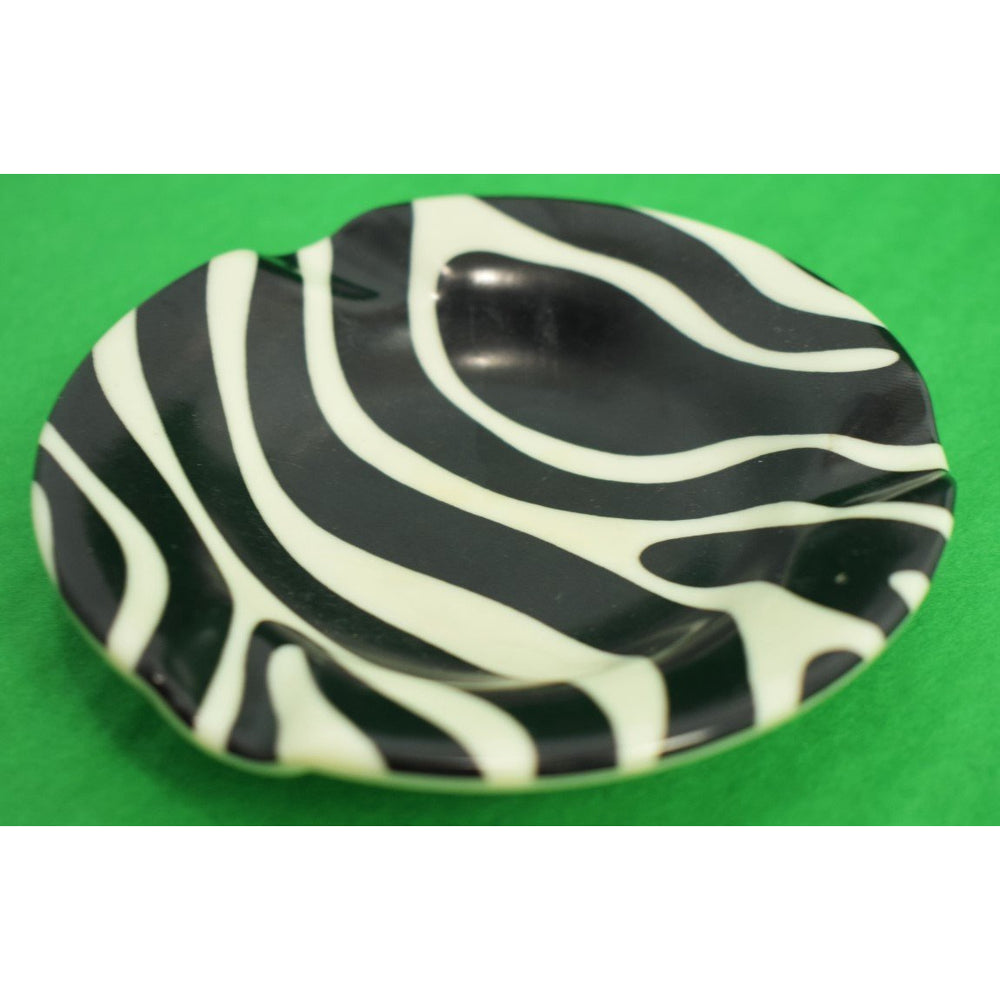 "El Morocco Zebra Print Ashtray by Ornamin" (SOLD)