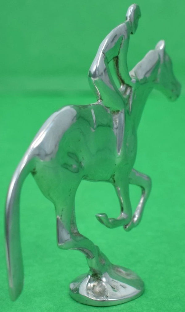 "Art Deco Chrome c1930s Jockey On Racehorse" (SOLD)