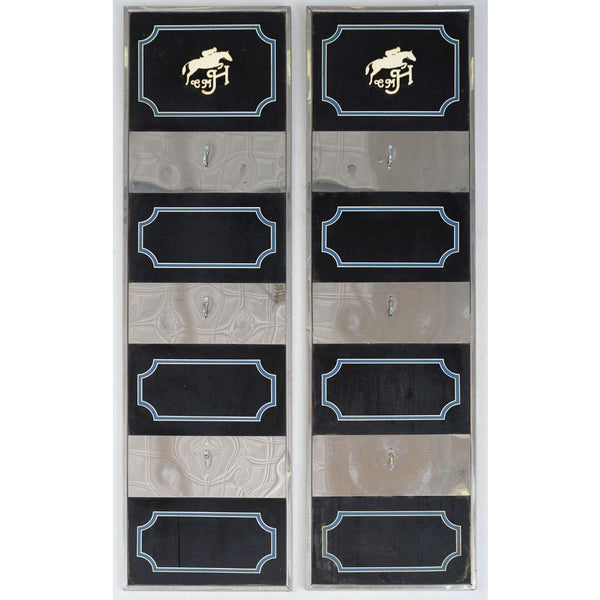 'Pair of Chrome-Mounted Tackroom Boards' Ex- Stables at C.Z. Guest's T