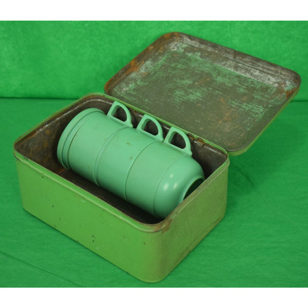 Brooks Brothers Adirondack Wicker Tote w/ Tin Picnic Box, 4 Cups, Ther