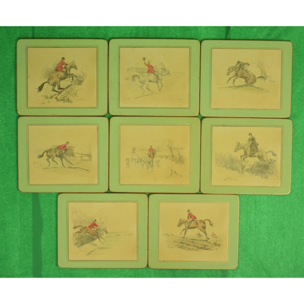 "Set x 8 Peter Biegel (1913-1988) Fox-Hunt Table Mats" (SOLD)
