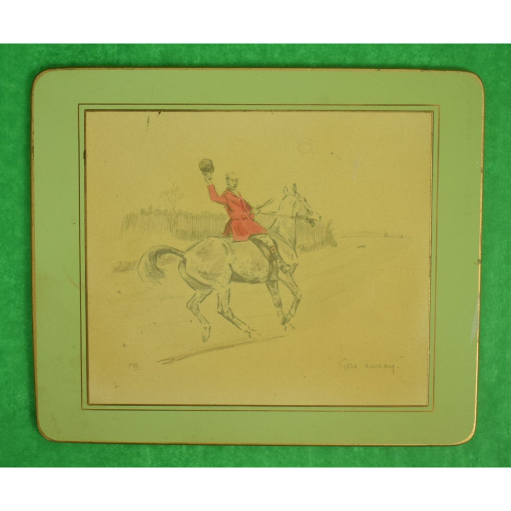"Set x 8 Peter Biegel (1913-1988) Fox-Hunt Table Mats" (SOLD)