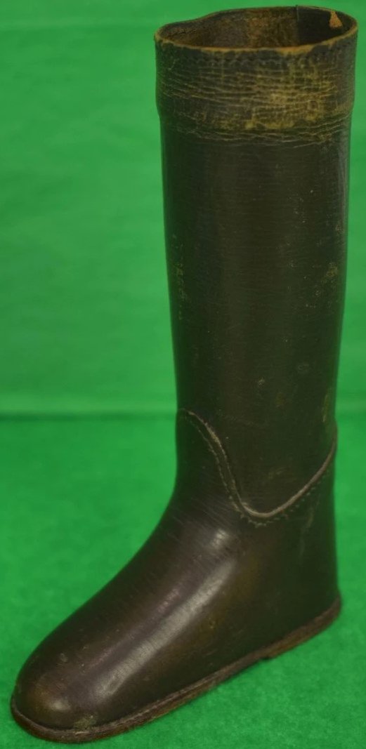 "English Leather Riding Boot Matchstick Holder" (SOLD)