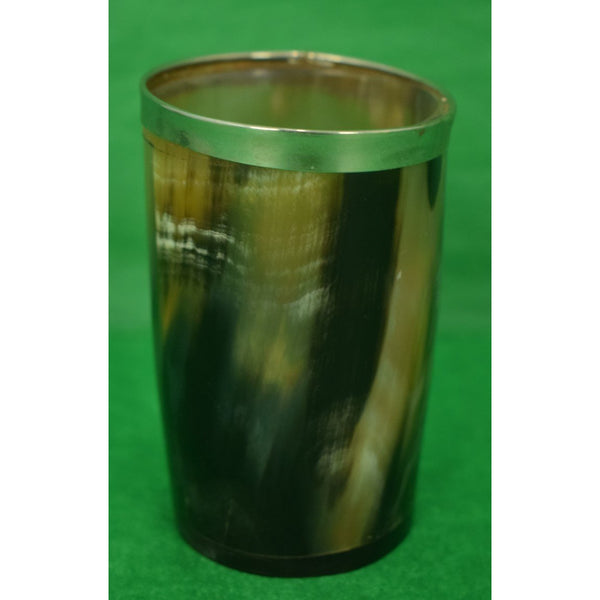 Set of 5 Cow Horn Sterling Rim Beakers