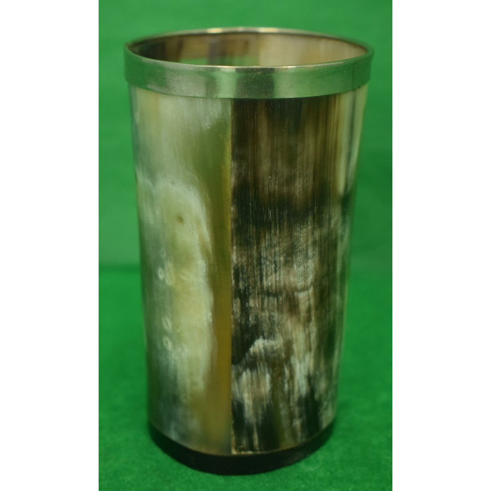 Set of 5 Cow Horn Sterling Rim Beakers