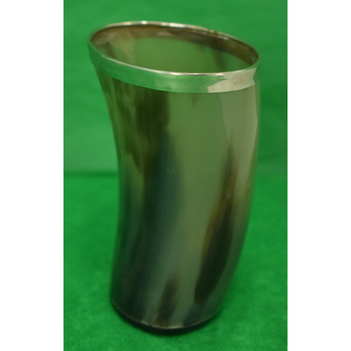 Set of 5 Cow Horn Sterling Rim Beakers