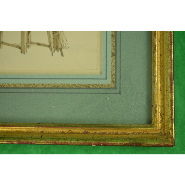 Paull Sandby, R.A. Ink & Wash on Paper of a Chair/ Umbrella & Cap from