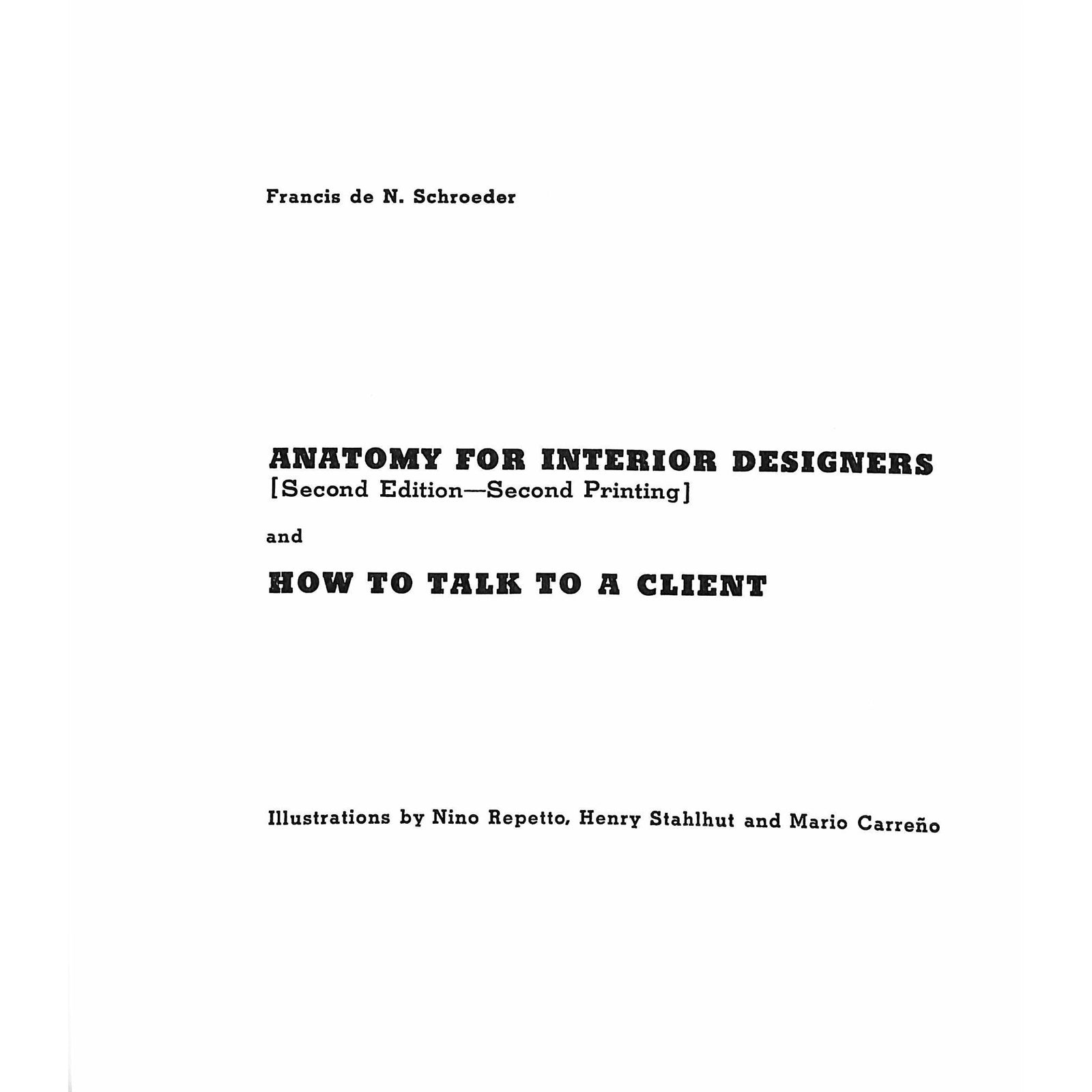 "Anatomy For Interior Designers and How to Talk to a Client" 1951 2nd