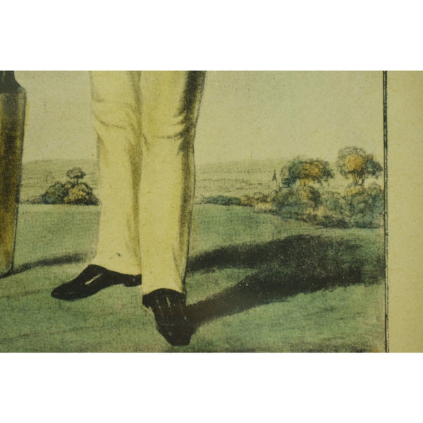 "Fuller Pilch" Cricket Player c1803 Hand-Coloured Litho (SOLD)