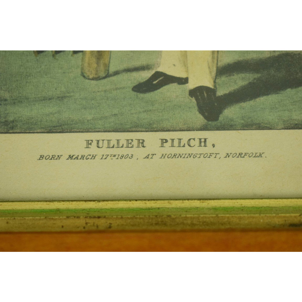 "Fuller Pilch" Cricket Player c1803 Hand-Coloured Litho (SOLD)