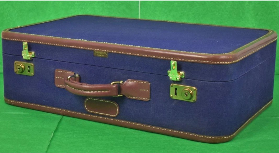 "T Anthony Purple Canvas Suitcase" (SOLD)