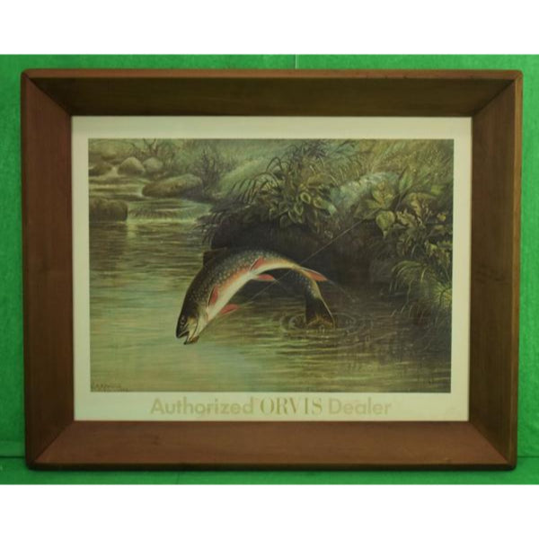 Authorized Orvis Dealer Leaping Trout Color-Plate by S.A Kilbourne 187