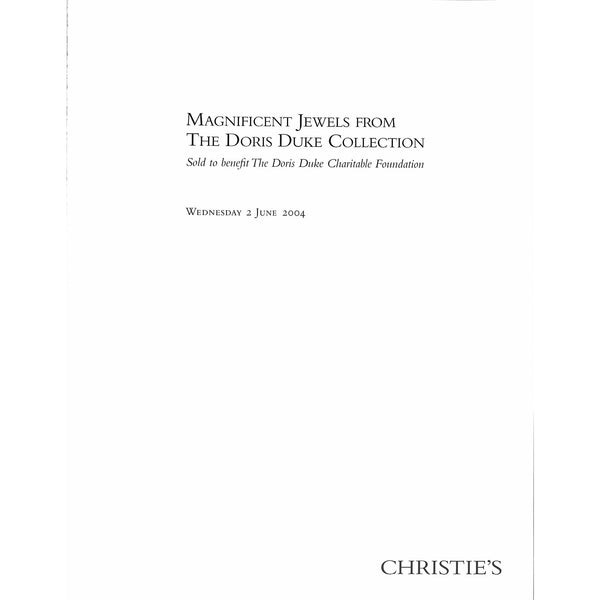 "Magnificent Jewels From The Doris Duke Collection" 2004 Christie's (S