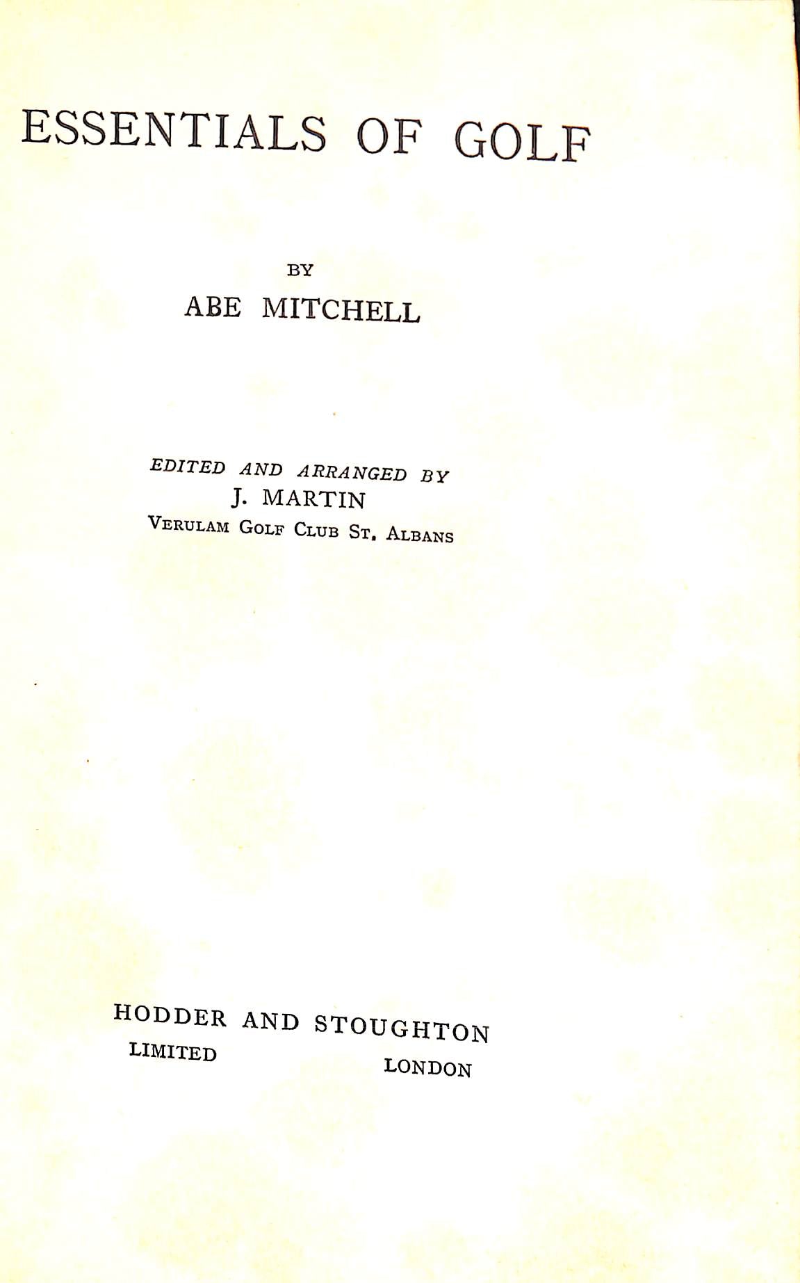 "Essentials of Golf" (SOLD)