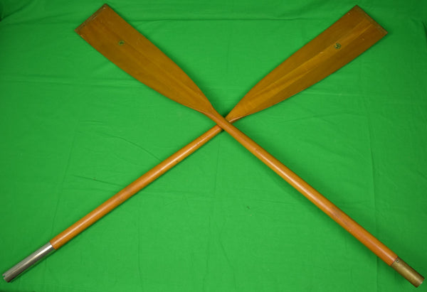 "Pair x Abercrombie & Fitch c1937 Spoon Blade Double Paddles w/ Copper