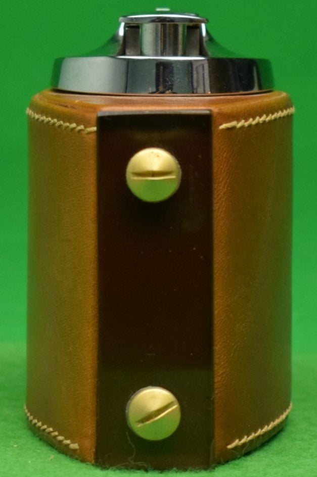 Mark Cross Italy Saddle Leather-Lined Ronson Lighter