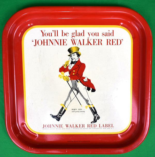 "Johnnie Walker Red Label Cocktail Tin Tray"