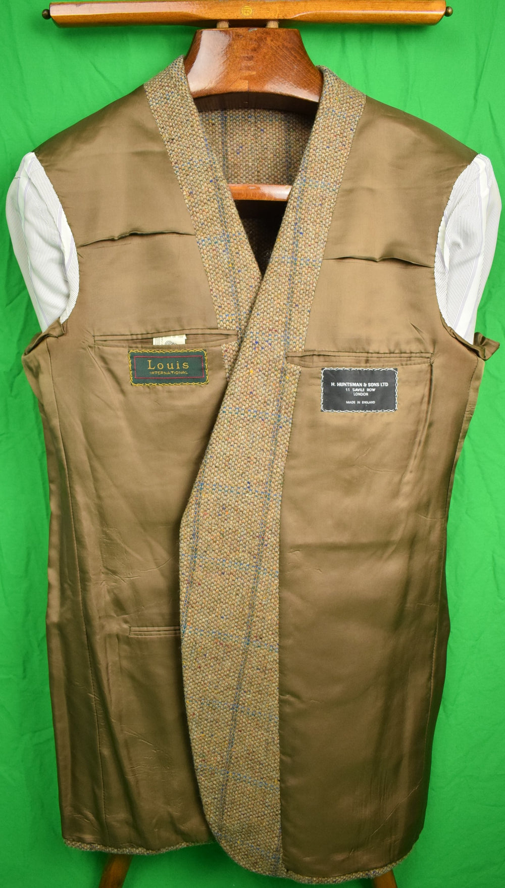 "H. Huntsman & Sons 11 Savile Row Barleycorn Donegal Tweed Windowpane