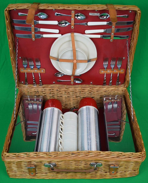 "Abercrombie & Fitch Wicker Picnic Hamper Made In England" (SOLD)