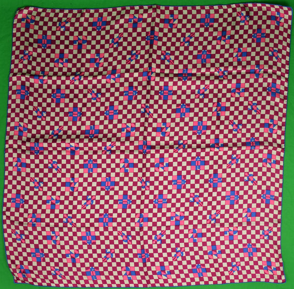 "21" Club Silk Scarf XXI w/ Jockey Pattern