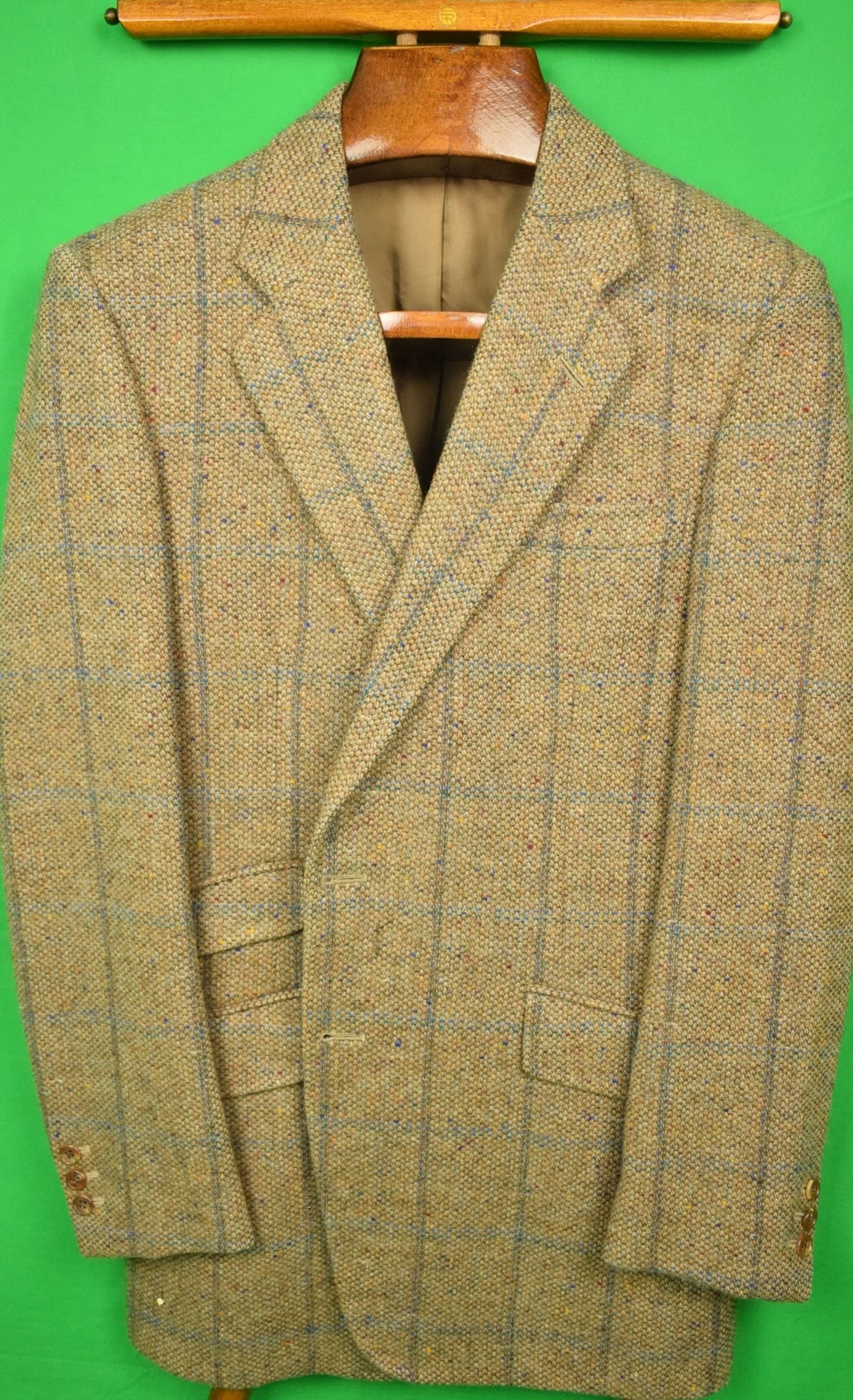 "H. Huntsman & Sons 11 Savile Row Barleycorn Donegal Tweed Windowpane
