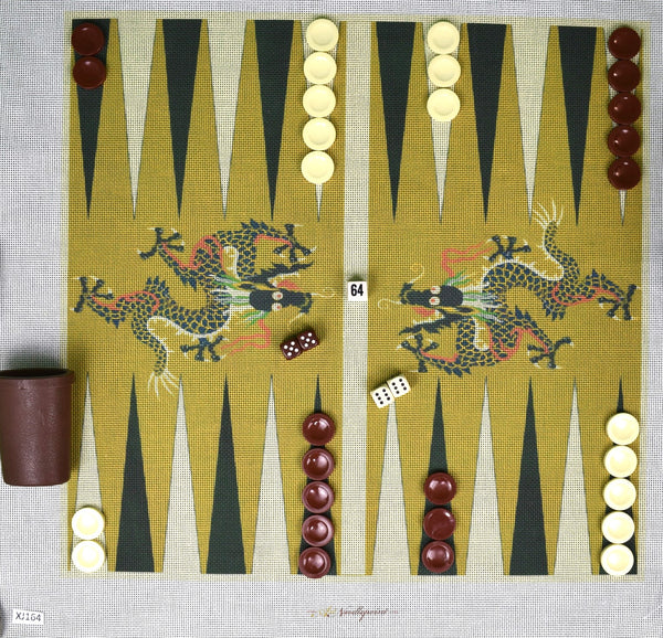 Chinoiserie - Needlepoint Backgammon Boards