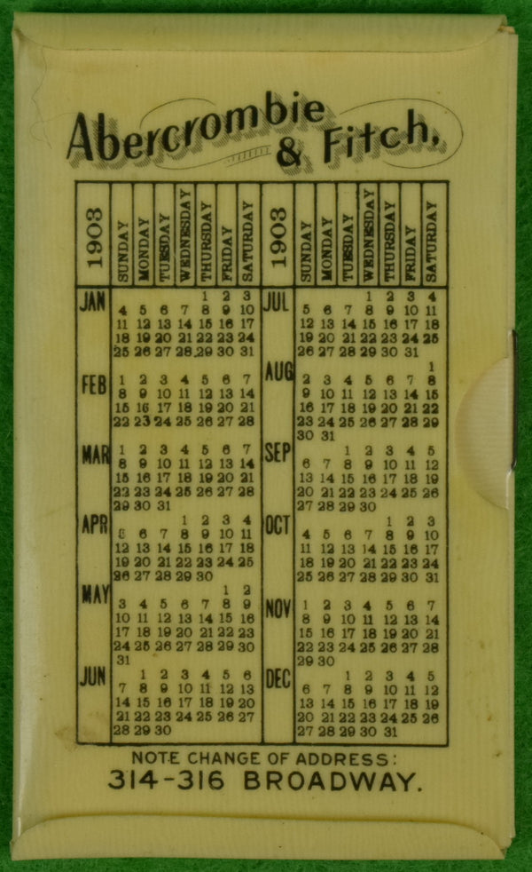 "Abercrombie & Fitch c1903 Miniature Calendar & Postage Stamp Booklet"